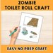 Zombie Toilet Paper Roll Craft Halloween Spooky Party Coloring ...