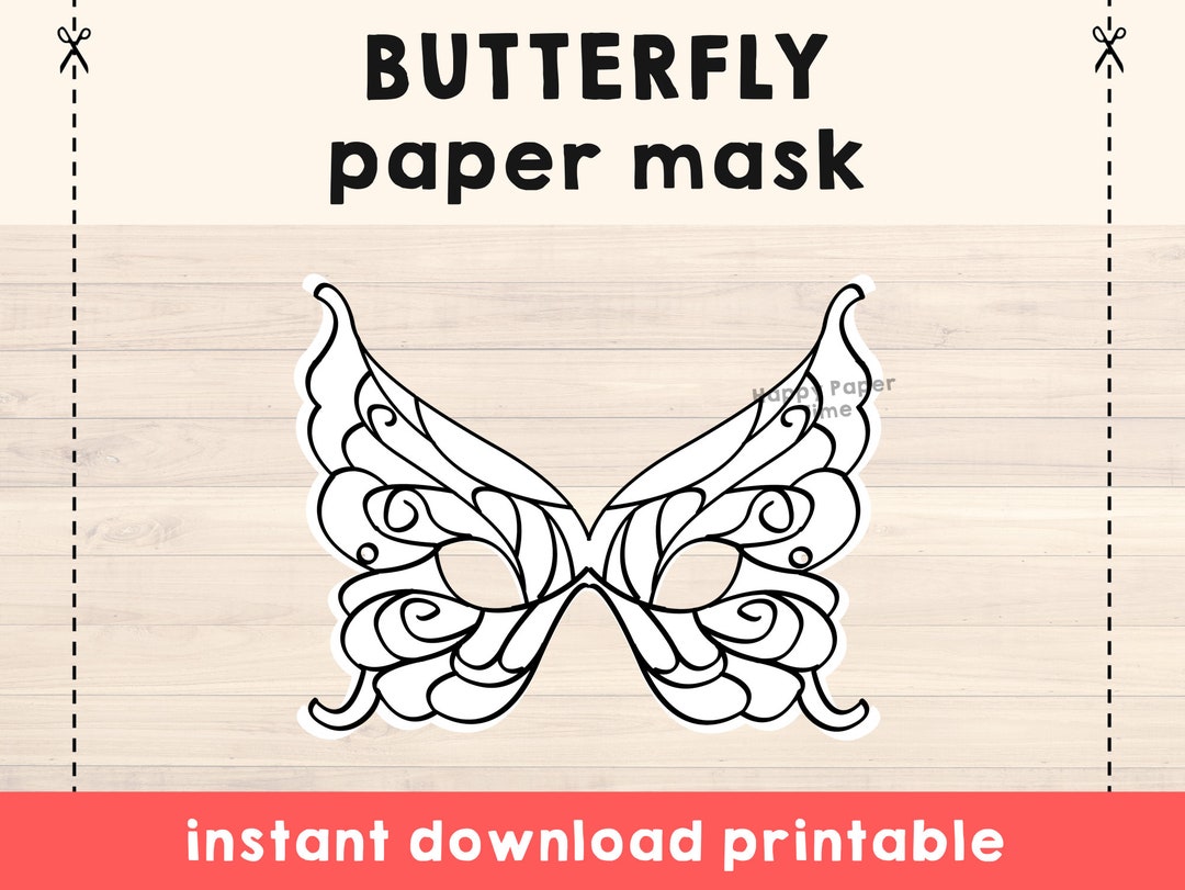 Butterfly Mask Printable Butterfly Party Gift Favor Printable Girl ...