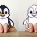 Penguin Paper Craft Printable Finger Puppet Template Kids Craft ...