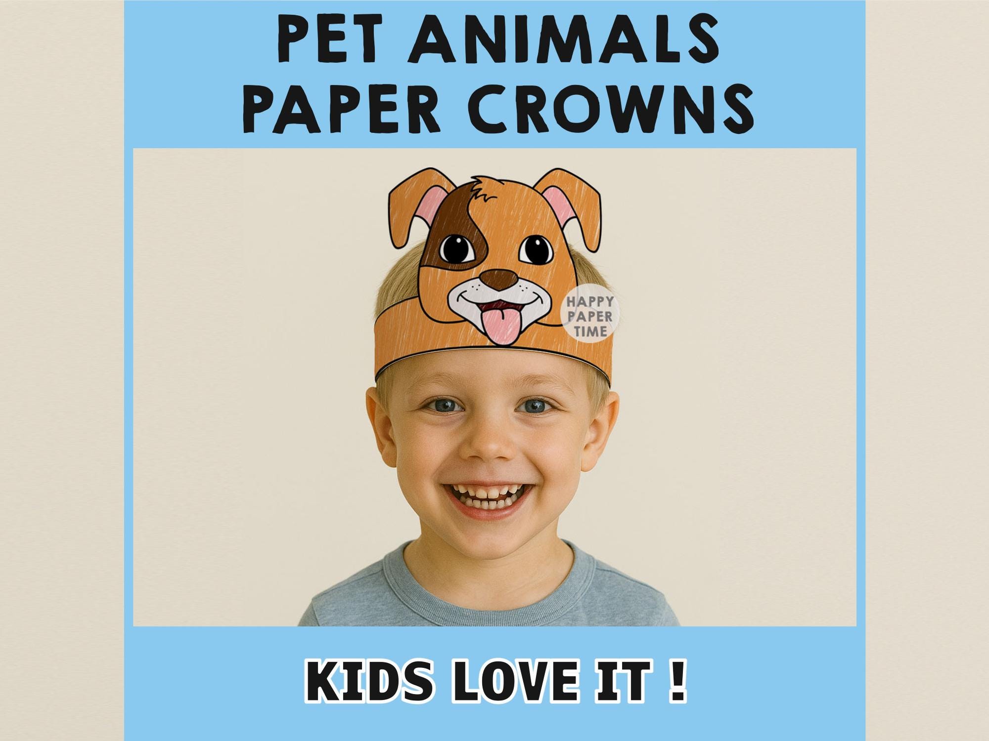 Pets Animals Paper Crowns Dog Cat Hamster Parrot Goldfish Bunny ...