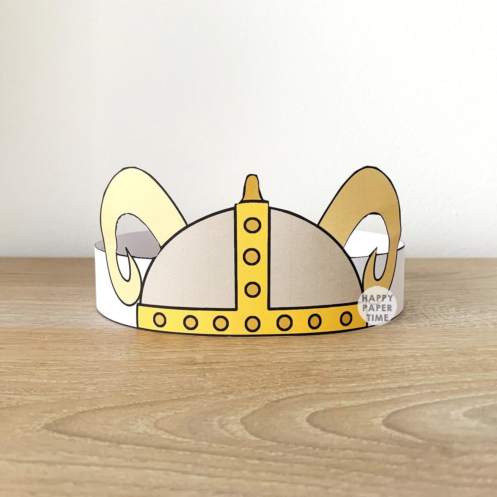 Viking Paper Crown Activity Printable Kids Craft Helmet Medieval ...