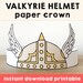Viking Paper Crown Activity Printable Kids Craft Helmet Medieval ...