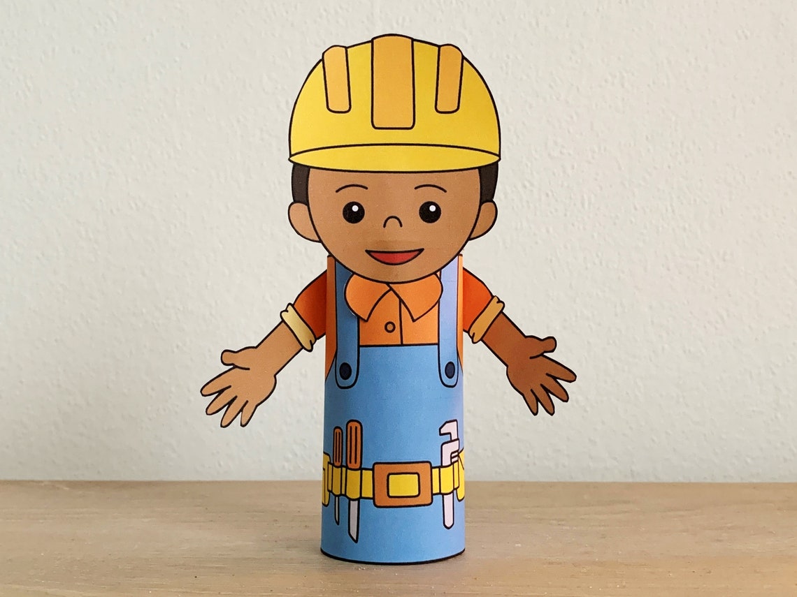 Builder Toilet Paper Roll Craft Construction Worker Party | Etsy