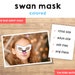 Swan Mask Party Printable Costume Fairytale Kids Party Mask Swan Party ...