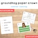 Groundhog Day Paper Crowns Party Coloring Printable Kids Craft Spring ...