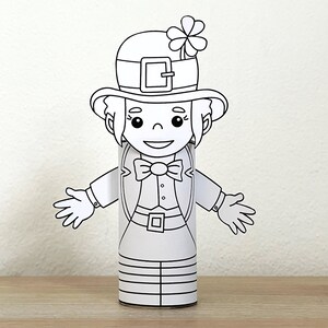 Leprechaun Girl Toilet Paper Roll Craft Activity St. Patrick's Day ...