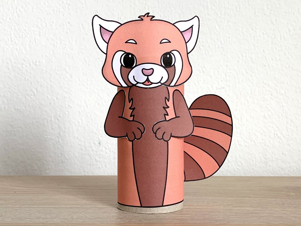 Red Panda Toilet Paper Roll Craft Asian Animal Jungle Party - Etsy
