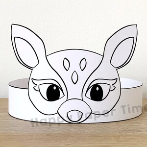 Deer Paper Crown Party Printable Kids Craft Woodland Birthday Gift ...