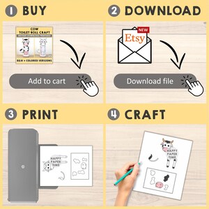 Cow Toilet Paper Roll Craft Farm Animal Party Coloring Printable ...