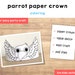 Parrot Paper Crown Headband Pet Animal Printable Kids Craft Bird Party ...