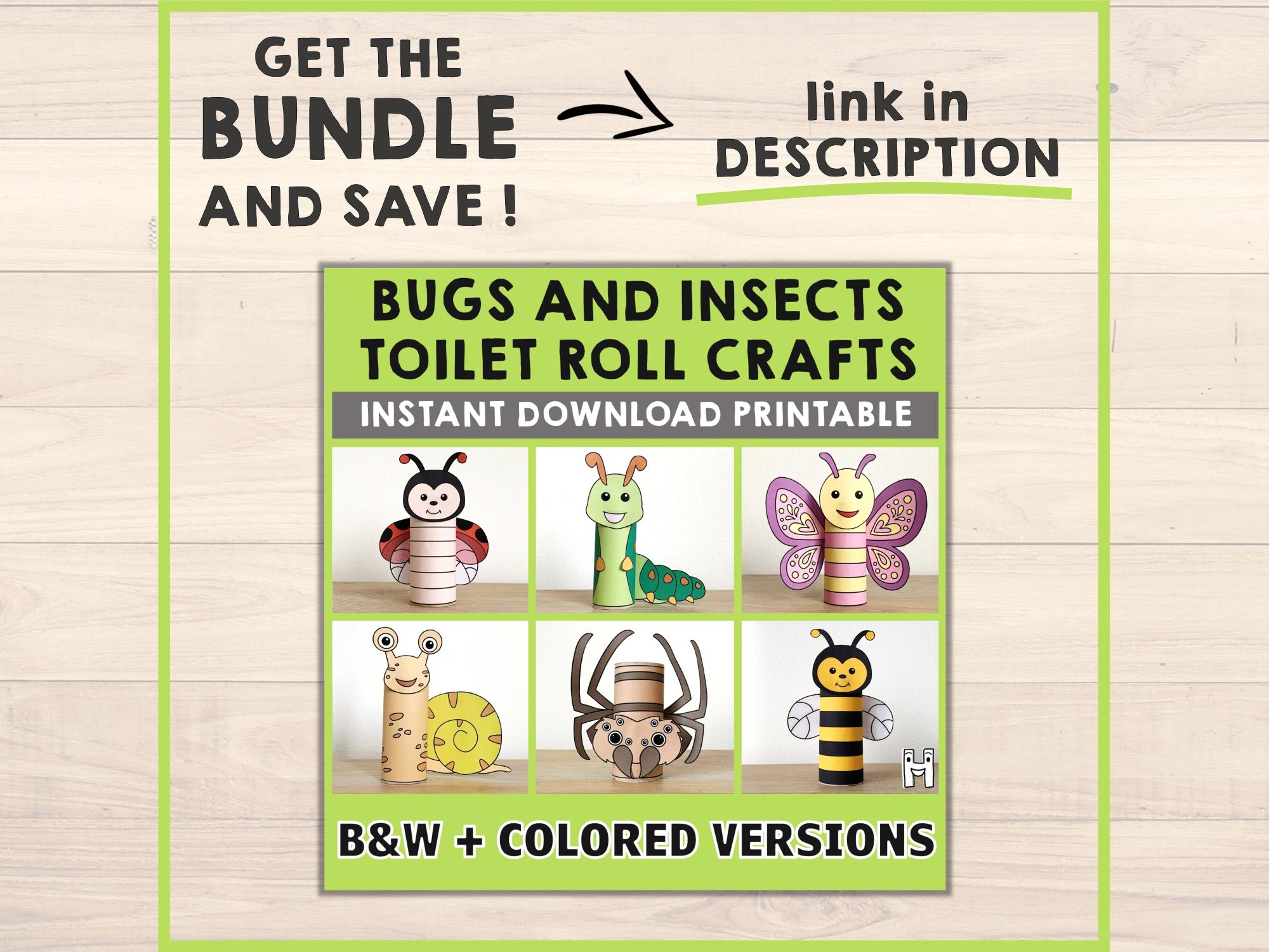 Ladybug Toilet Paper Roll Craft Bugs Insects Party Coloring Printable ...