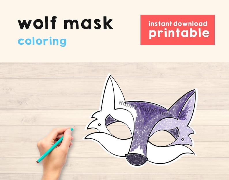 Wolf Mask Wolf Party Favor Animal Party Favor Kids Party - Etsy