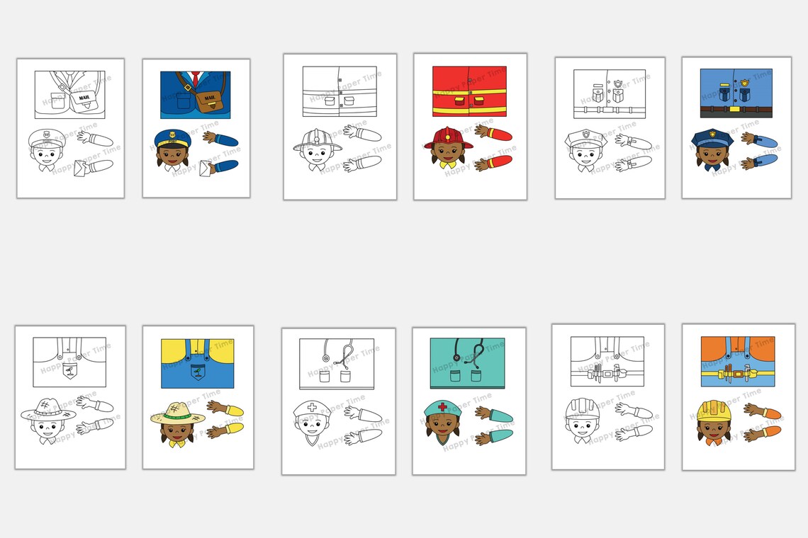 Community Helpers Toilet Paper Roll Craft Activity Career Day | Etsy