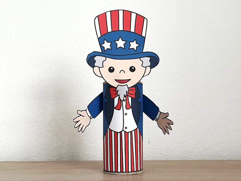Uncle Sam Toilet Paper Roll Craft America Symbol 4th of July - Etsy