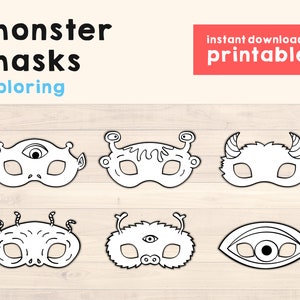 Monster Masks Diy, Monster Costume Kids, Monster Party Favor Masks ...