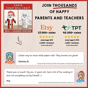 Santa Claus Toilet Paper Roll Craft Christmas Party Coloring Printable ...