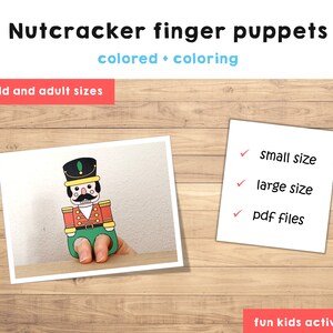 Nutcracker Christmas Winter Paper Craft Printable Finger Puppet ...
