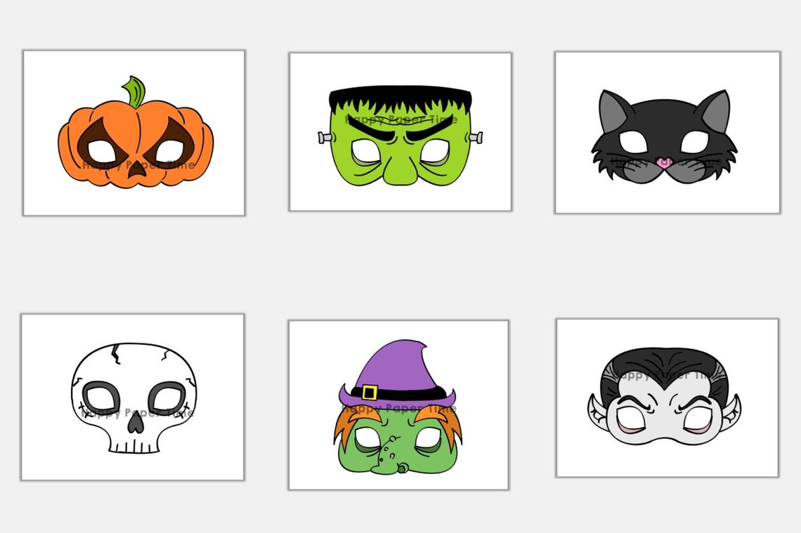 Halloween Mask Kids Diy Halloween Costume Pumpkin Mask Witch - Etsy