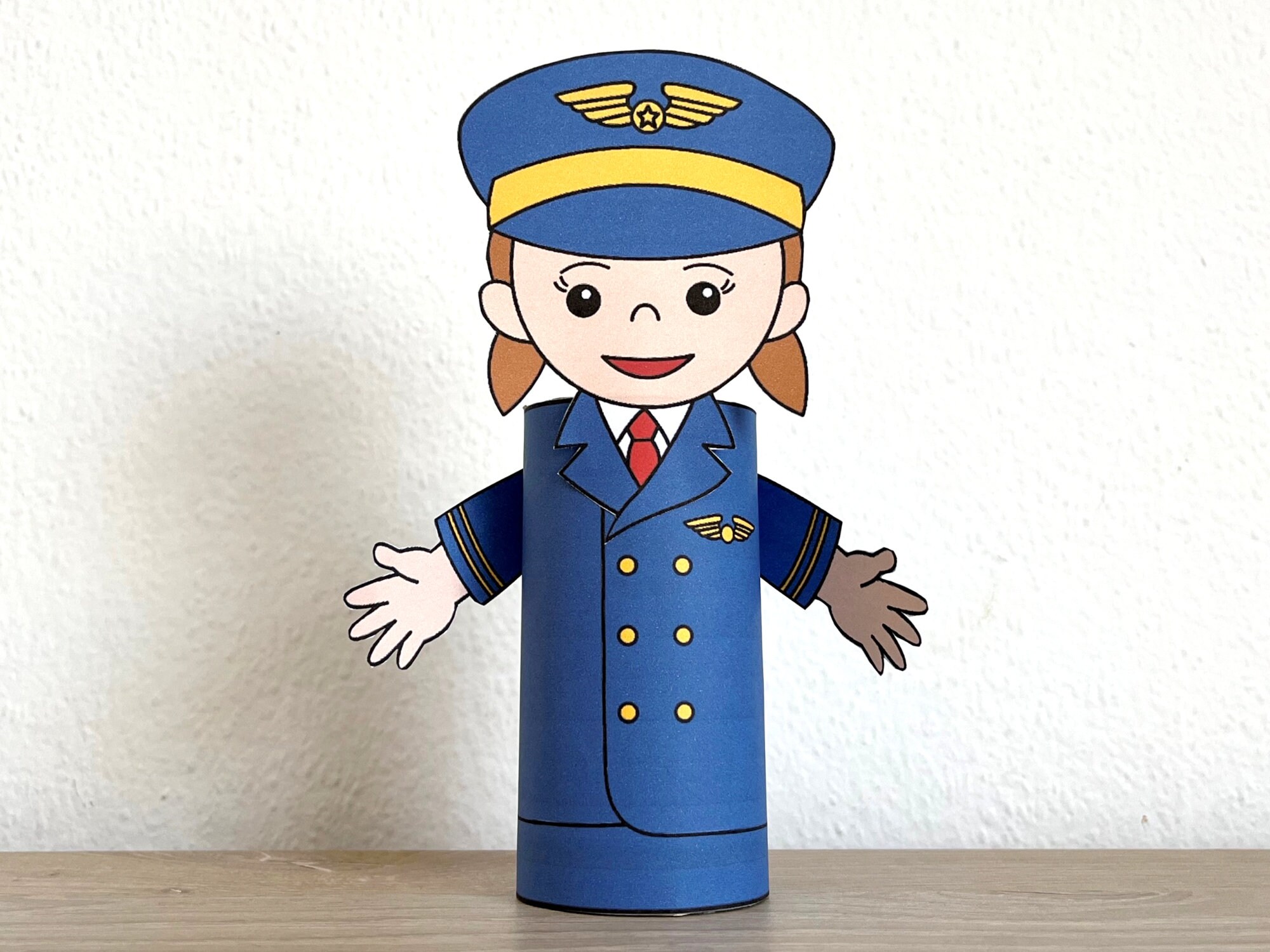 Pilot Toilet Paper Roll Craft Airline Party Coloring Printable ...