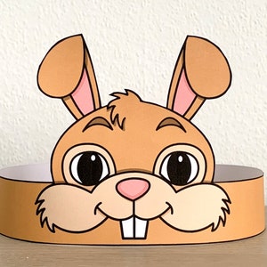 Bunny Paper Crown Headband Pet Animal Printable Kids Craft Rabbit Party ...