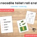 Crocodile Toilet Paper Roll Craft Australian Animal Party Coloring ...