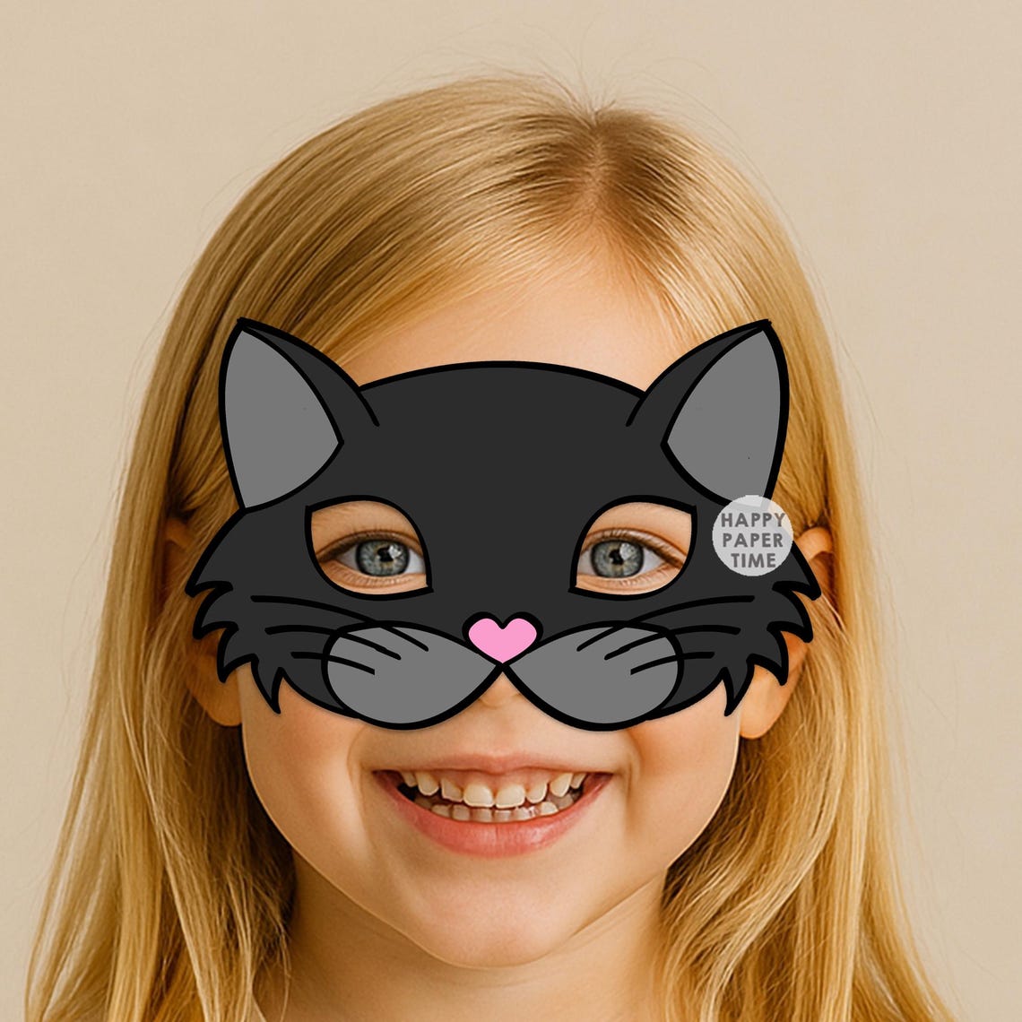 Black Cat Mask Kids Costume Black Cat Mask Diy Black Cat Mask Kids ...