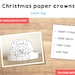 Christmas Paper Crowns Coloring Activity Printable Kids Craft Hats ...