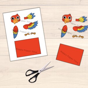 Parrot Toilet Paper Roll Craft Bird Pets Animal Party Coloring ...