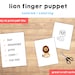 Lion Paper Craft Printable African Animal Finger Puppet Kids Craft ...