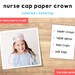 Nurse Cap Hat Paper Crown Party Coloring Printable Kids Craft - Etsy