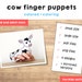 Cow Puppet Paper Craft Printable Finger Puppet Kids Craft - Etsy