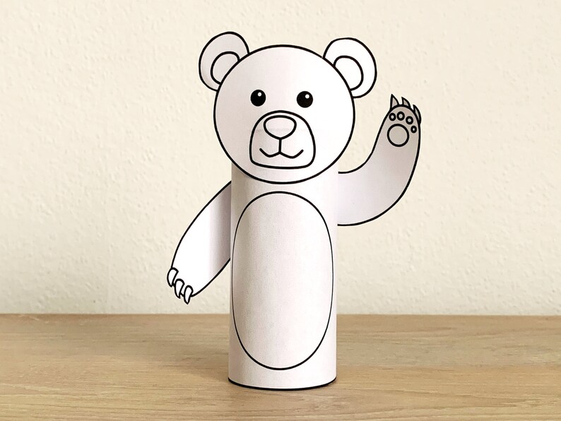 Woodland Animals Toilet Paper Roll Craft Forest Party Coloring - Etsy