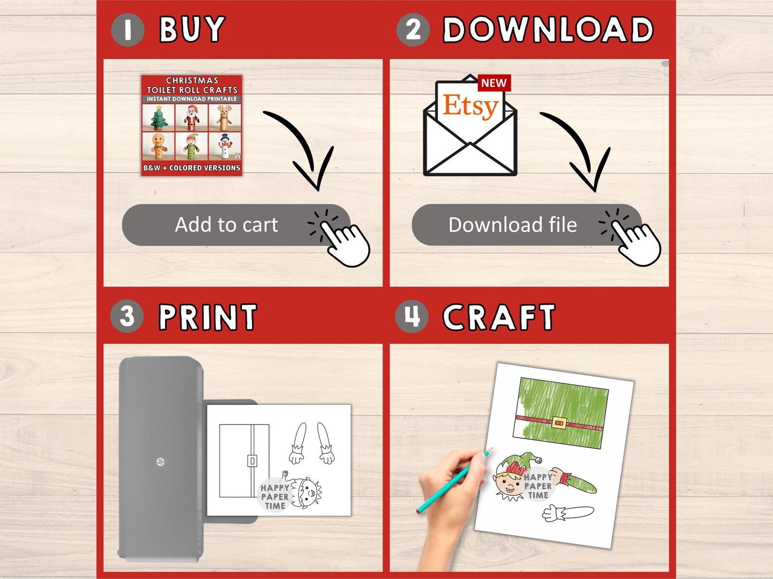 Christmas Toilet Paper Roll Craft Activity Winter Holiday Party ...