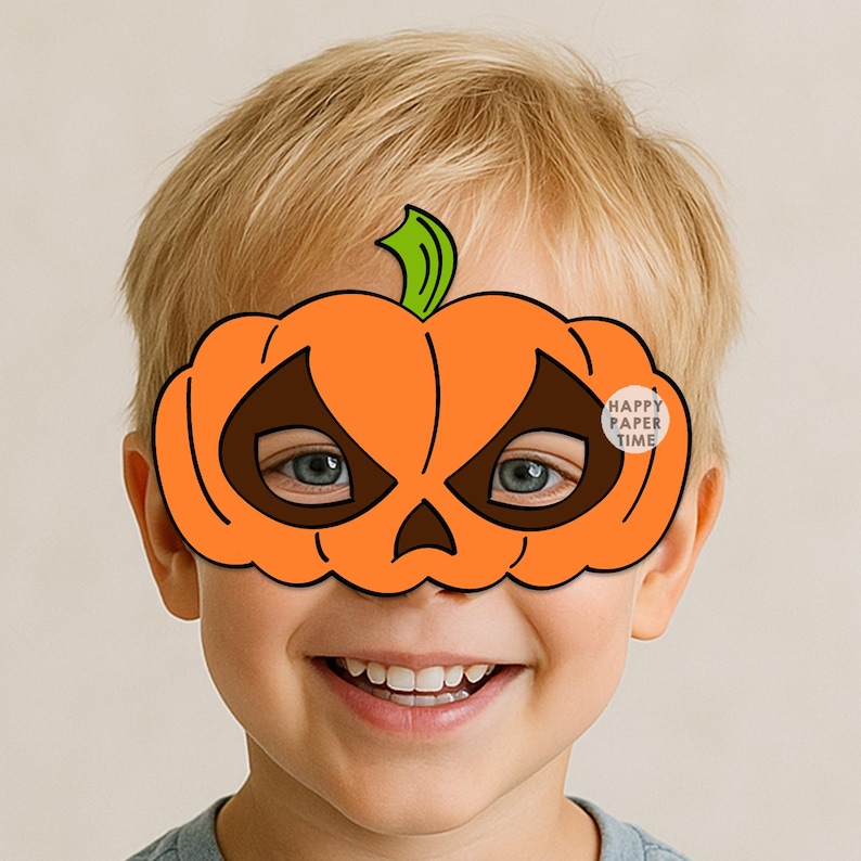 Pumpkin Mask Kids Costume Halloween Pumpkin Mask Diy Pumpkin Party ...