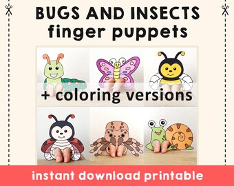 African Animal Paper Craft Printable Finger Puppet Template Kids Craft ...