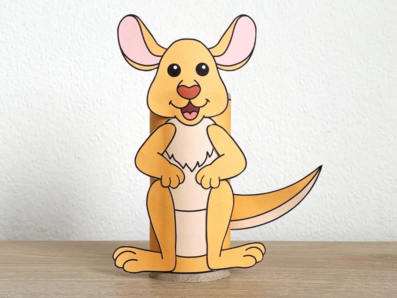 Kangaroo Toilet Paper Roll Craft Australian Animal Party | Etsy