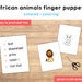 African Animal Paper Craft Printable Finger Puppet Template Kids Craft ...