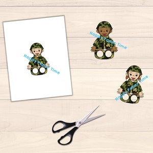 Soldier Paper Craft Printable Community Helper Finger Puppet Kids Craft ...