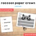 Raccoon Paper Crown Activity Printable Kids Craft Woodland Forest ...