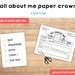 All About Me Paper Crown Back to School Hat Headband Coloring - Etsy
