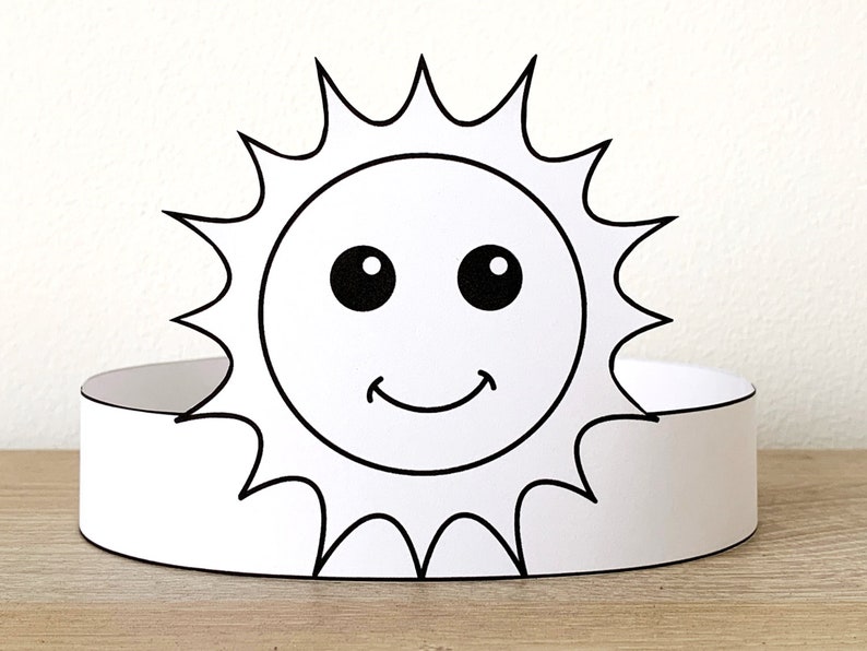Sun Paper Crowns Astronomy Summer Spring Printable Kids Craft | Etsy