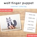 Wolf Paper Craft Printable Woodland Animal Finger Puppet Kids Craft ...