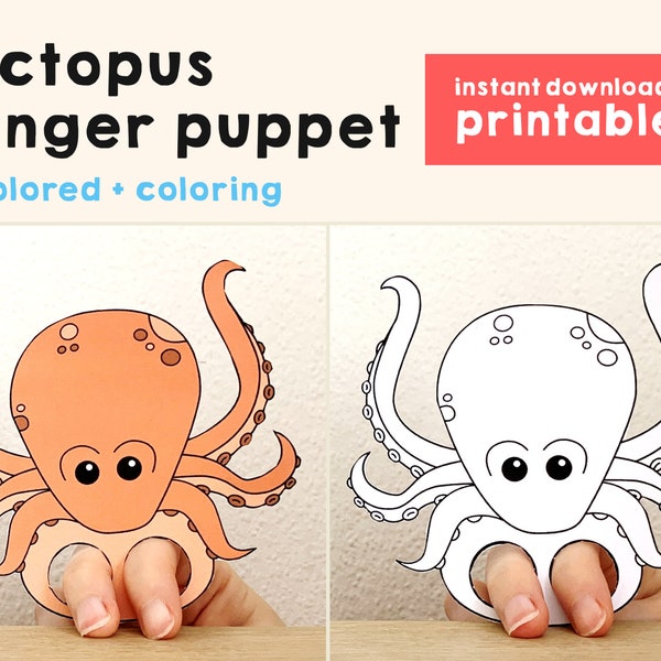 Octopus Puppet - Etsy