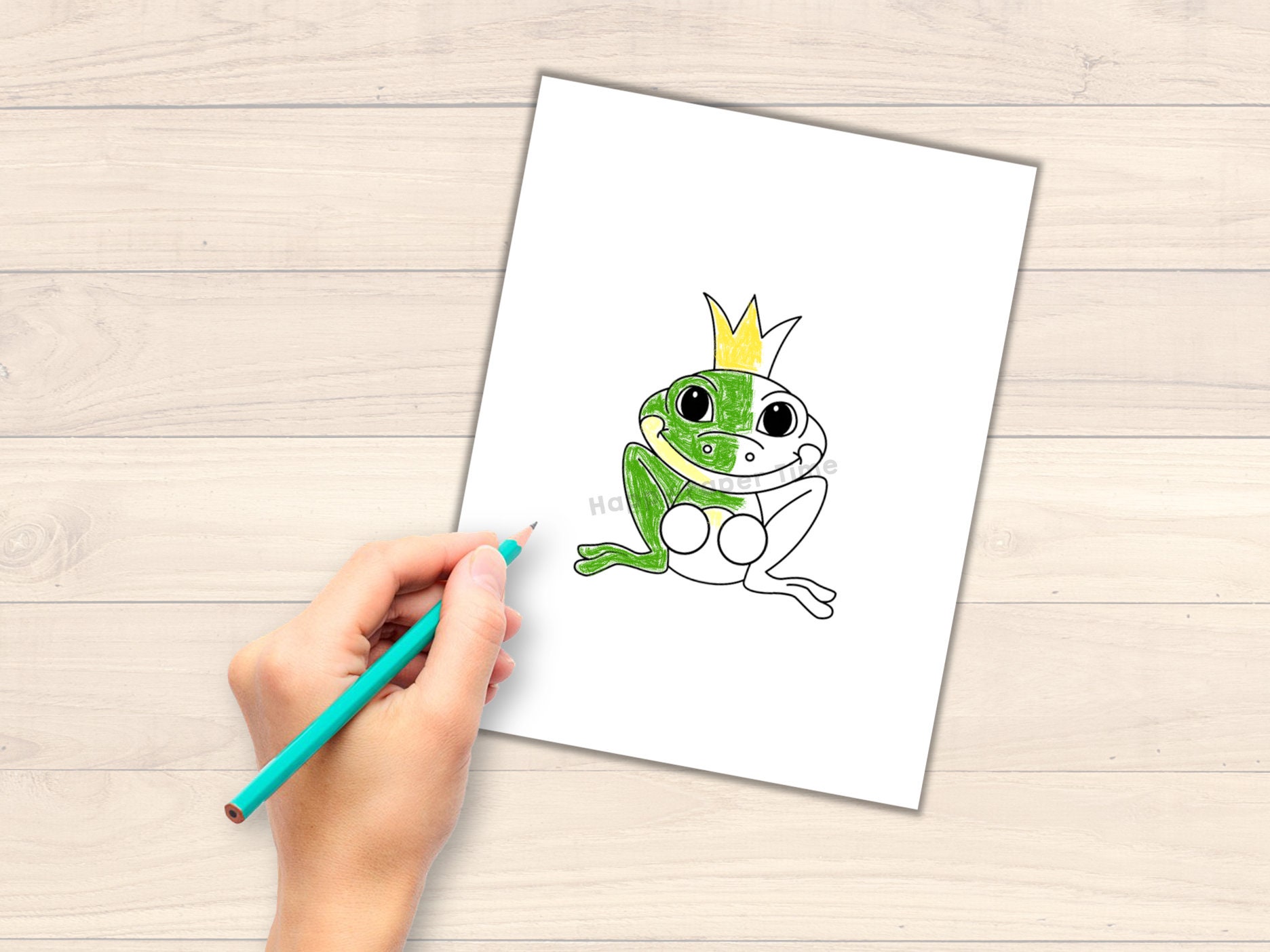 Frog Prince Paper Craft Printable Pond Animal Finger Puppet - Etsy