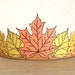 Fall Leaves Paper Crown Thanksgiving Autumn Party Coloring Printable ...