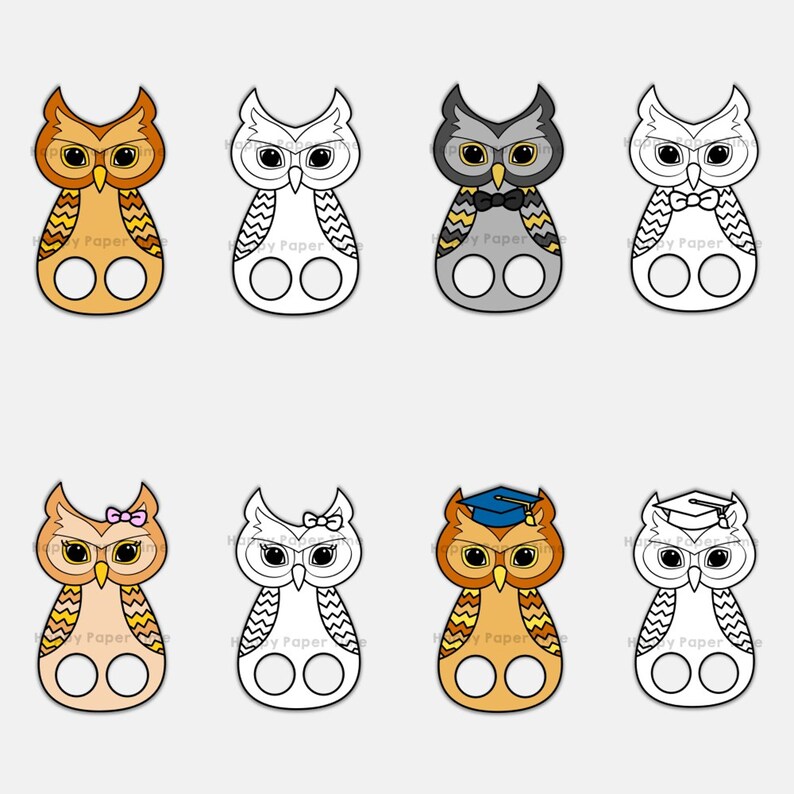 Owl Puppet Paper Craft Printable Finger Puppet Kids Craft | Etsy