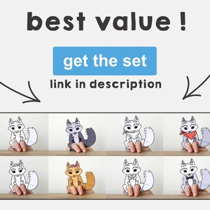 Wolf Paper Craft Printable Woodland Animal Finger Puppet Kids Craft ...