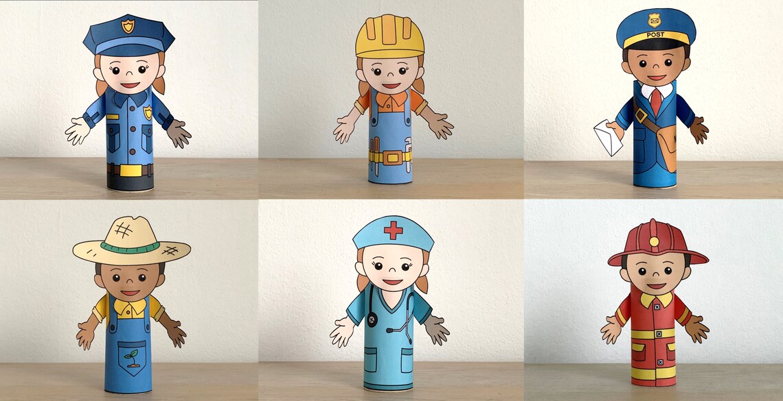 Community Helpers Toilet Paper Roll Craft Activity Career Day | Etsy