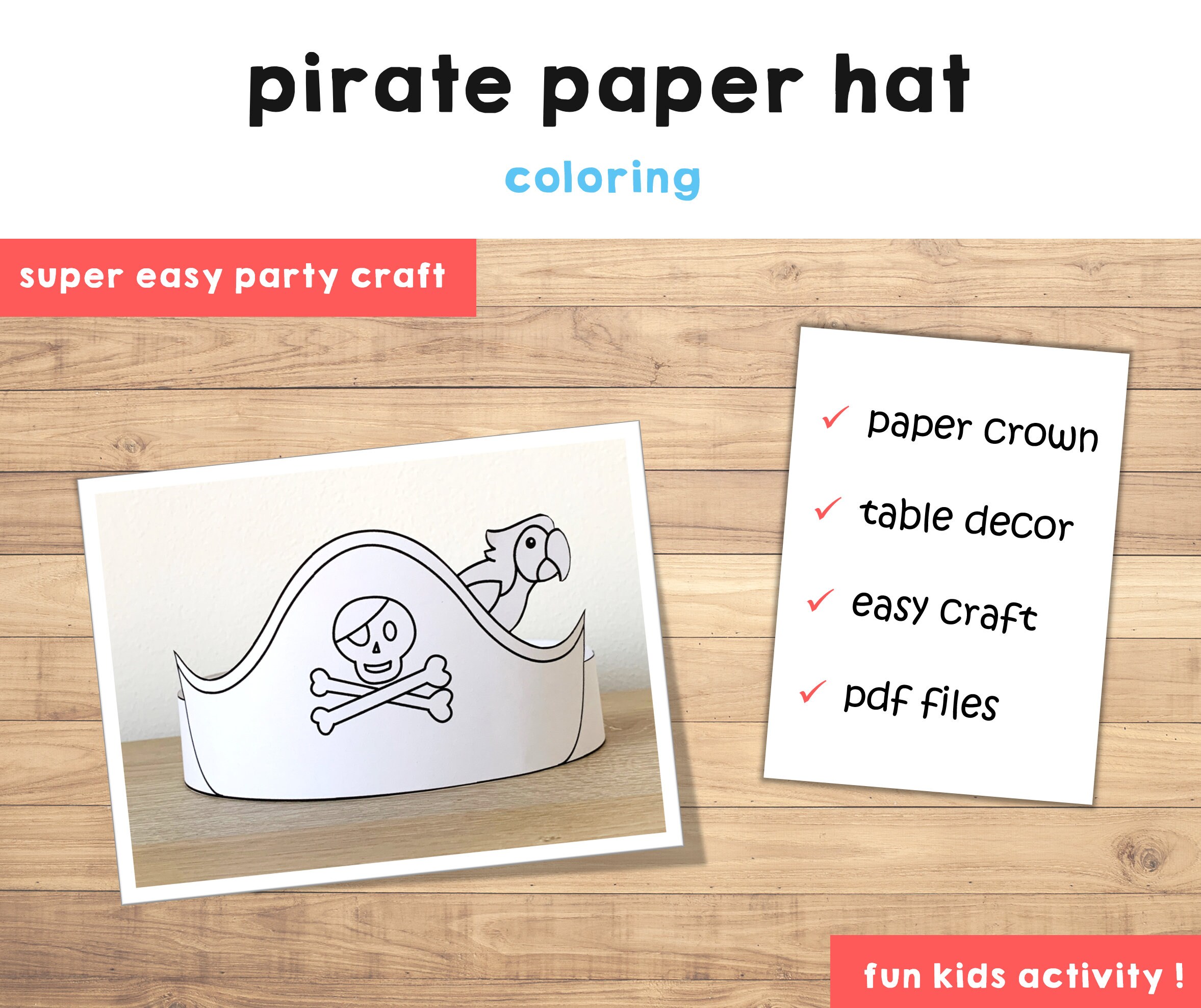 Pirate Hat Coloring Page