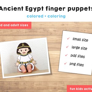 Ancient Egypt Paper Craft Printable Finger Puppet Template Kids Craft ...
